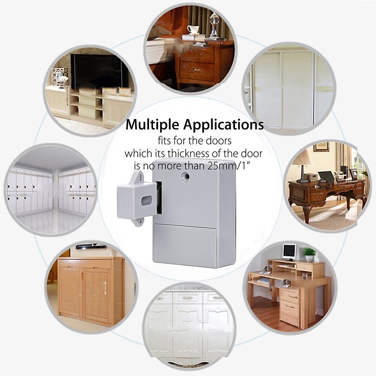 QIUNI Battery IC Card Sensor Cabinet Drawer Intelligent SmartLock DIY Invisible Hidde Digital Lock Without Perforate Hole
