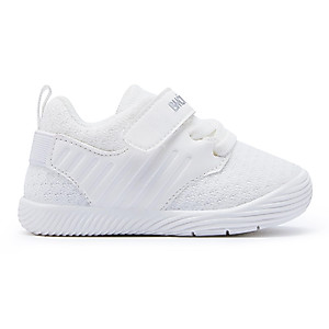 BMCiTYBM Baby Shoes Boy Girl Walking Shoes Breathable Sneakers Infant First Walker Shoes 6 9 12 18 24 Months White Size 12-18 Months Infant