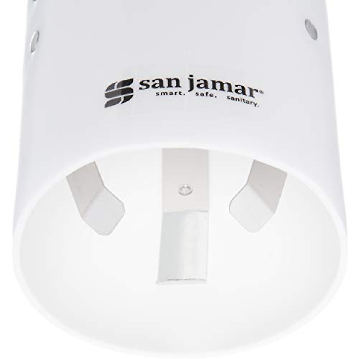 San Jamar C4160WH Small Pull-Type Water Cup Dispenser, Fits 3 to 4-1/2 oz Cone Cups and 3 to 5 oz Flat Bottom Cups, White