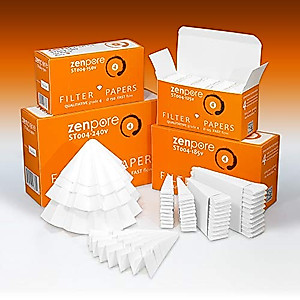 12.5 cm Fluted Filter Paper, Pre-Pleated (Folded), Qualitative Grade 4 - ZENPORE Fast Flow 125 mm (100 Discs)