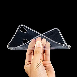 Shantime Infinix Hot 5 X559C Case, Soft TPU Back Cover Shockproof Silicone Bumper Anti-Fingerprints Full-Body Protective Case Cover for Infinix Hot 5 Lite (Transparent)