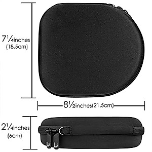 Linkidea Headphones Carrying Case Compatible with Anker Soundcore Space Q45, Life Q20, Q20+, Q30, Q35 Case, Protective Hard Shell Travel Bag with Cable, Charger Storage (Black)