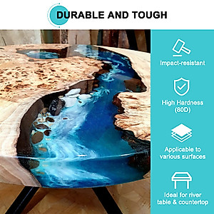 JDiction Epoxy Resin Clear High Gloss Epoxy Resin Deep Pour 1 Gallon Art Resin for Jewelry Casting, Table Top, Wood and Mold Crafts