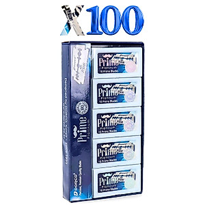 *New* Dorco Prime Platinum STP-301 Double Edge Blades (100 Blades) - Double Coating, Extra Sharp, Less Irritation