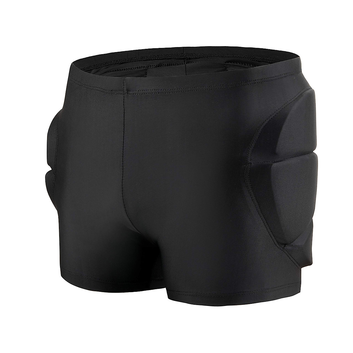 Reomoto Kids Hip Protection Pads Shorts Skiing Skating Snowboard Hip Protection Pads EVA 3D Padded Hip Bone Protection Pants for Teenagers (Black, S)