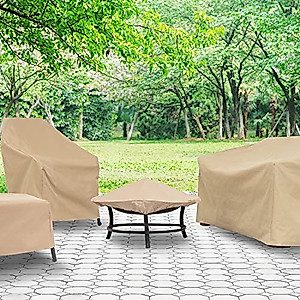Modern Leisure® Basics Patio Loveseat Cover, 55" L x 33" W x 38" H, Khaki