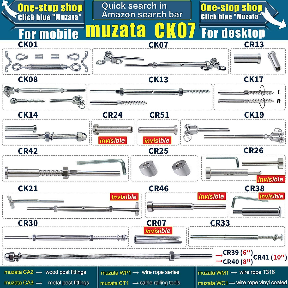 Muzata 45KN Upgraded Custom Hydraulic Hand Crimper Tool for 1/8" Stainless Steel Cable Railing Kit Hardware Wire Rope Swaging 1Pair Dies with Wire Cable Cutter CR09 CK12, CT1