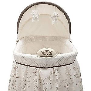 Delta Children Rocking Bedside Bassinet - Portable Crib with Lights Sounds and Vibrations, Play Time Jungle