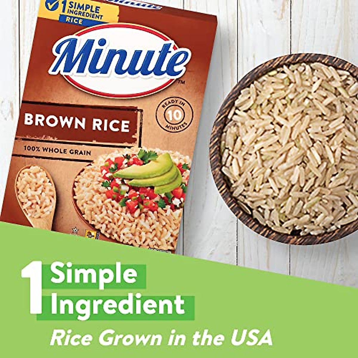 Minute Brown Rice, Instant Brown Rice for Quick Meals, 28-Ounce Box