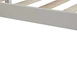 Aiuyesuo Modern Queen Size Platform Bed with Headboard, Wooded Platform Bed Frame with Strong Wood Slat Support, No Box Spring Needed, Easy Assembly (White-YU0OW)