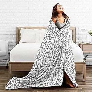 Volleyball Texture Throw Blanket All Year Round Light Weight Warm Super Soft Plush for Air-Conditioned Room Bedding Luxury Throw Blanket Blankets for Bedroom Living Rooms Sofa Couch