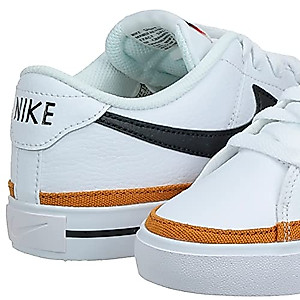 NIKE Women's Low-Top Sneakers, White/Desert Ochre/Team Orange/Black, 5.5