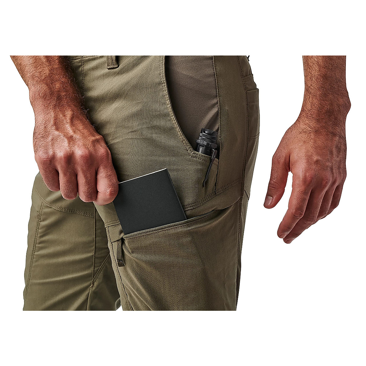 5.11 Tactical Men's Ridge Pant, Flex-Tac Stretch Fabric, Comfort Waist, Style 74520, Ranger Green, 42W x 34L