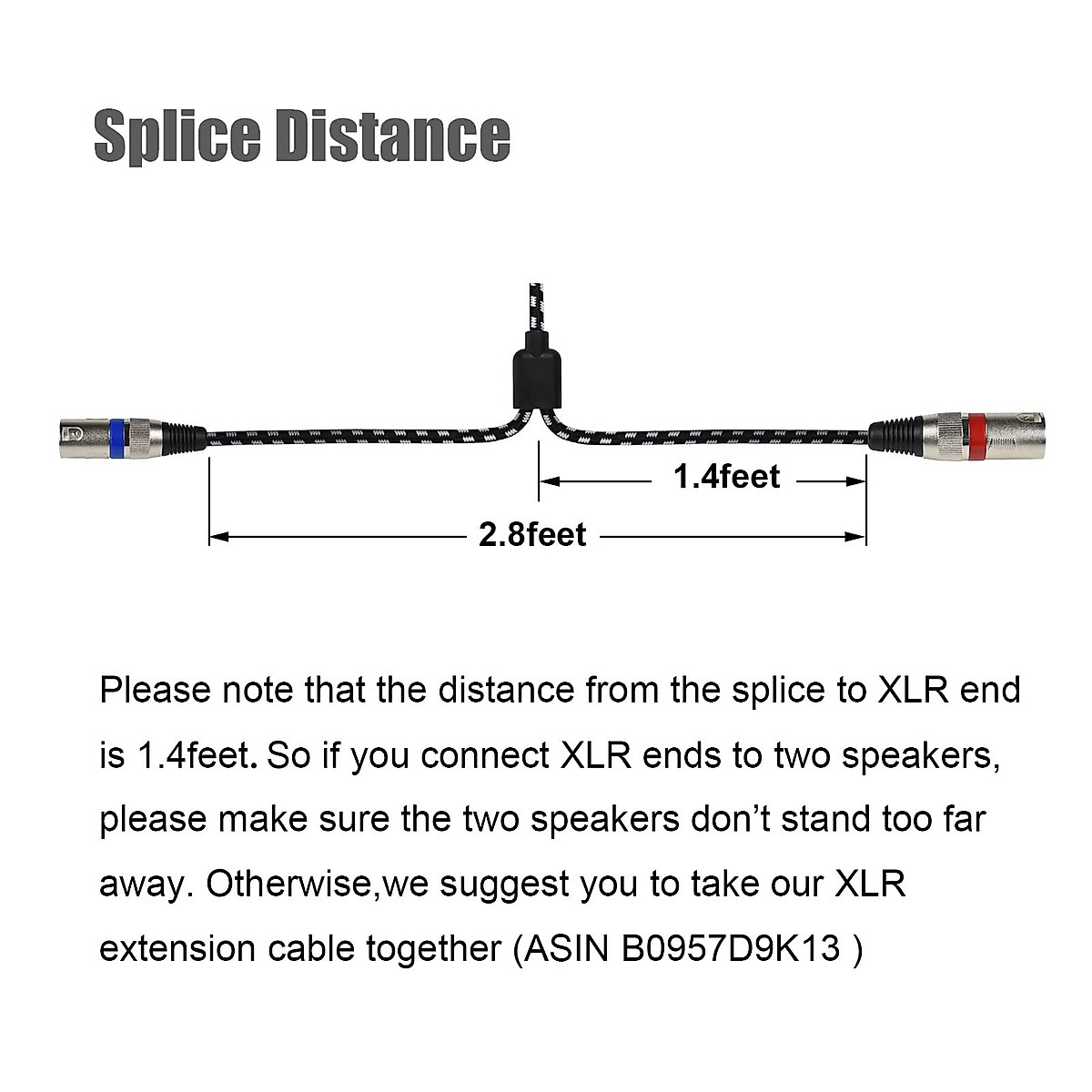 Mugteeve 3.5 mm to Dual XLR Male Y Splitter Cable, 10 Feet Stereo 1/8 Mini TRS Headphone Jack to L/R Double XLR Male Aux Cord, Noise Free, Nylon Braided, for Studio Monitor Speaker and Phones