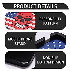 ZBGUN 1 PC Car Dashboard Anti-Slip Pad with American Flag Pattern, 7.6" x 5.5" x 0.6" Car Phone Cradle, Multi-Functional Storage Mat, Universal for Most Cars, Trucks and Vans (Red)