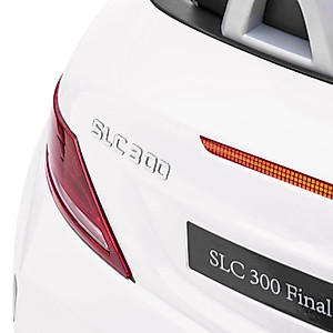 Aosom Mercedes SLC 300 Licensed Kids Electric Car with Remote Control, 12V Battery Powered Kids Ride on Car with Music, Lights, Suspension for 3-6 Years Old, White