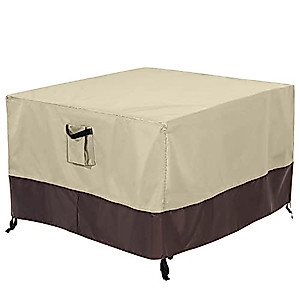 ABCCANOPY Waterproof Outdoor Patio Fire Pit Cover Lawn Patio Fire Bowl Covers Heavy Duty UV Resistant Dust Proof Protective Covers, 44" Lx 44" Wx 24" H