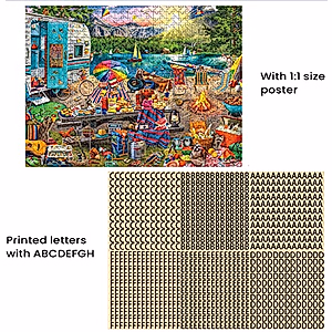 Puzzles for Adults 500 Pieces Family Camping Educational Puzzle Games for Home Decoration for Friends
