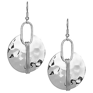 SPUNKYsoul Boho Oval or Round Ethnic Hammered Earring for Women