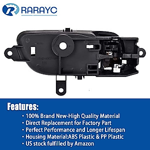 RARAYC Interior Door Handle | for 2013 2014 2015 2016 2017 Nissan Altima Sedan Pathfinder Titan | Replaces Front Rear Left Driver Side