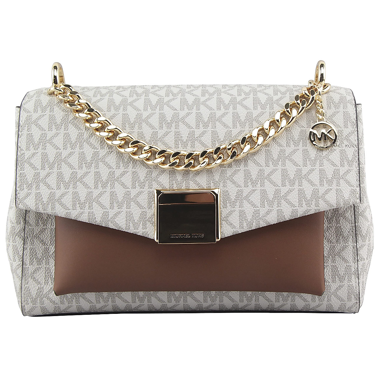 Lita Medium Two-Tone Logo Crossbody Bag