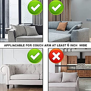 Numola Bamboos Sofa Armrest Tray, Universal Couch Sofa Arm Table, Sofa Armrest Protector, Adjustable and Foldable Sofa Handy Little Table, Couch Arm Cup Holder for Snack, Drinks, Phone, Remote