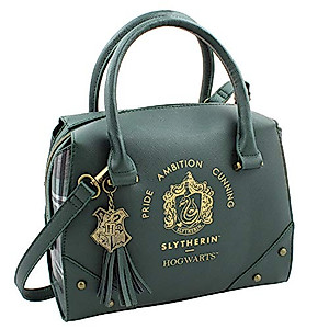 Harry Potter Purse Designer Handbag Hogwarts Houses Womens Top Handle Shoulder Satchel Bag Slytherin
