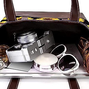 Sunflower Black Pattern Tote Bags Large Leather canvas Purses and Handbags for Women Top Handle Shoulder Satchel Hobo Bags