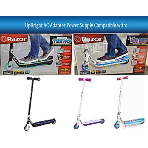 UpBright AC/DC Adapter Compatible with Razor Tekno Party Pop Light-Up Electric Scooter 13111701 13111710 10.8V Li-ion Battery Pack 80W 10.95V 1A Hon-Kwang HK-AD-109U100-US W25156199014 Power Charger