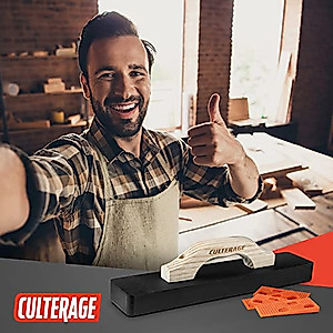 Culterage - Tapping Block [Incl. 20 Spacer] - Laminate Flooring Tools - Tapping Block for Vinyl Plank Flooring - Tapping Tool with Big Wooden Handle - Laminate Floor Tools - Tools for Vinyl Flooring