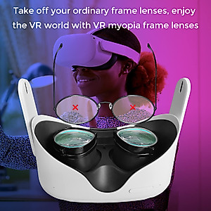Lens Insert Compatible with Oculus Quest 2 - Sonicgrace VR Oculus Quest 2 Myopia Lens Glass with Blue Light Filter, Alloy Magnetic Frame and Lens Combination, Easy to Install (SPH:-4.50, Left)