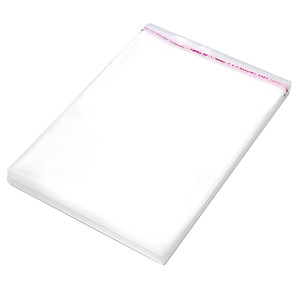 midsun 200 Pack 6" x 6" Thick Clear Resealable Cello Self Adhesive Seal Bags Packaging Bakery Cookie Cards Gifts Cellophane Poly Bags (More