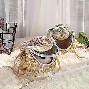 Balacoo Hamster Carrier Bag Small Animal Portable Outgoing Bag Pouch for Sugar Glider Hamster Squirrel Small Animals,Light Coffee,S1151HQ159N1UTG1,14X14CM