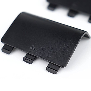 Aosai Battery Cover for Xbox Series X, for Xbox Series S Controller, Replacement Battery Back Door Lid for Xbox Core Controller, Batteries Caps Shell Repair Part for Xbox Series X/S (4Pcs Black)