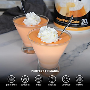 Devotion Nutrition Protein Powder Blend | Gluten Free, Keto Friendly, No Added Sugars | 1g MCT | 20g Whey & Micellar Protein | 12 Single Serving Packets (Angel Food Cake)