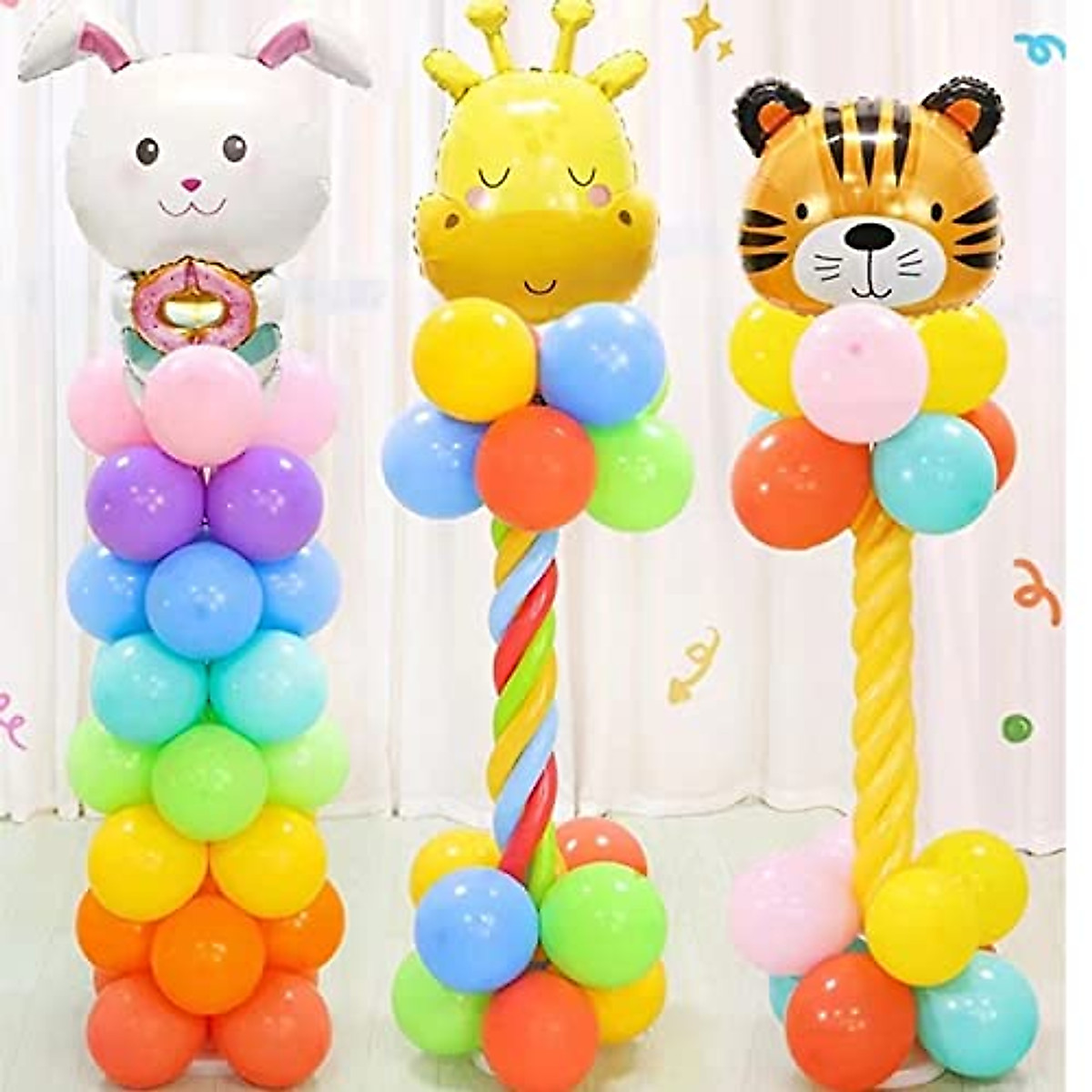 6 Set Balloon Column Kits, 43inch Tall Height Adjustable Reusable Clear ...