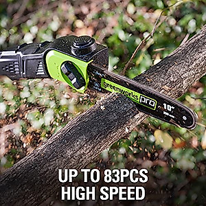 Greenworks Pro 80V 10 inch Brushless Cordless Polesaw, Tool Only, PS80L00