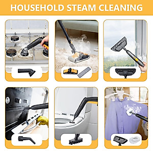 Steam Cleaner Multipurpose Heavy Duty With 19 Accessories With 1.5L Tank Chemical-free Rolling Cleaning Machine for Carpet, Floors, Windows,Mirrors,Glasses and Cars