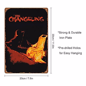 The Changeling Metal Tin Sign Garage Sign Wall Decoration Old Car Shop Movie Poster Oil Station Sign 8 × 12 inches
