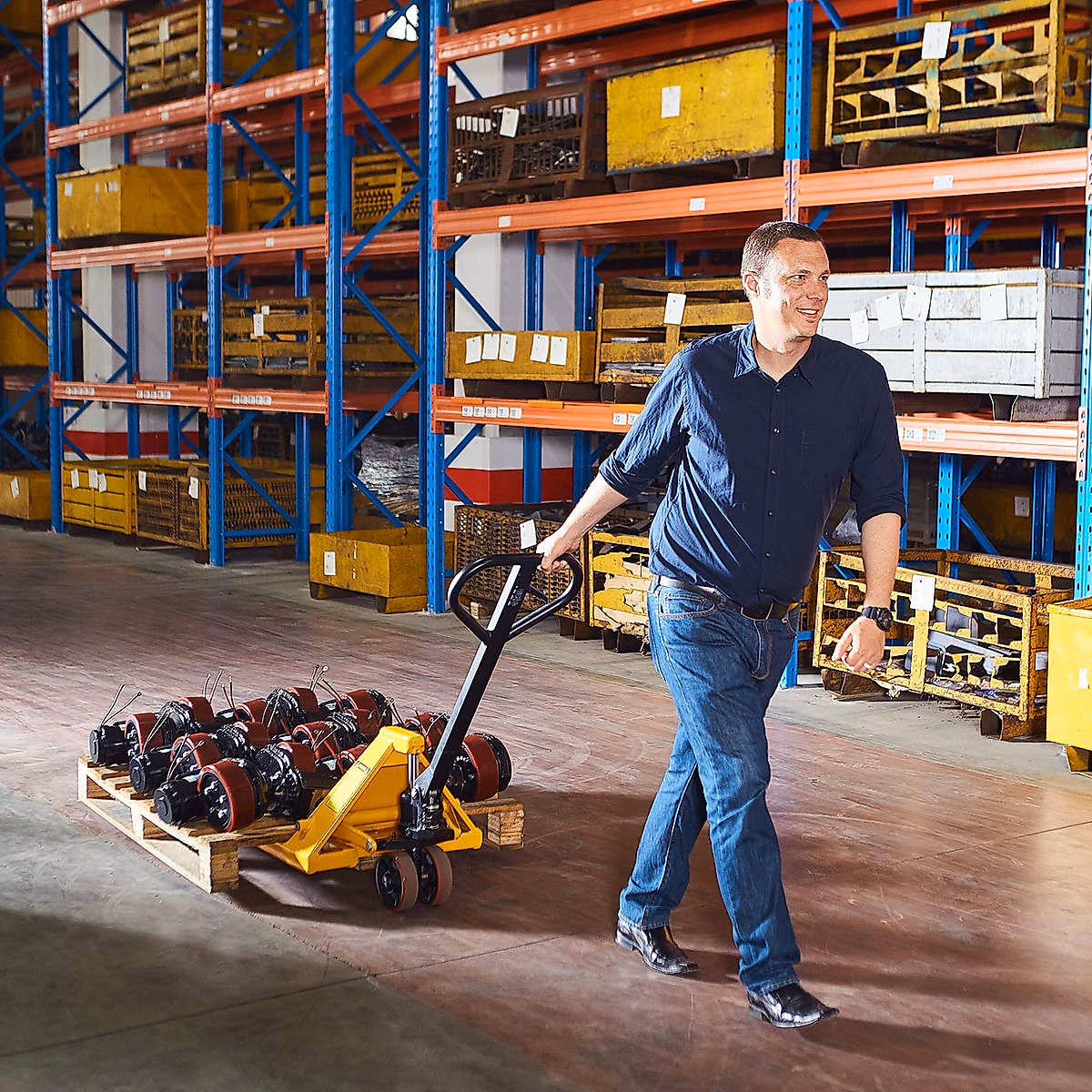 APOLLOLIFT Hand Pallet Jack Truck 5500lbs Capacity, Manual Pallet Truck 27" W x 48" L Forks