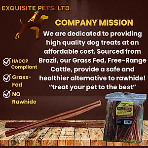 EXQUISITE PETS 12" Bully Sticks 3lb Bag Bulk 100% Brazilian Bull Pizzle Odorless Long Lasting No Grains or Rawhide Helps Relive Pet Boredom All Natural Dog Treats Wholesale Agressive Chewers