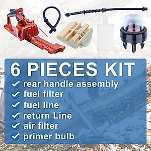 AUMEL Fuel Tank Rear Handle Filter Line Air Filter Kit For Husqvarna 445 450 445E 450E Chainsaw Replace 525862104.