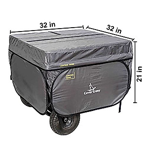 Cover Geny Outdoor Generator Running Cover Tent, Portable Heavy Duty All-Weather Protection Generator Shelter for Most 4500Watt-13000Watt Generators (32 x 32 x 21inch, Grey)