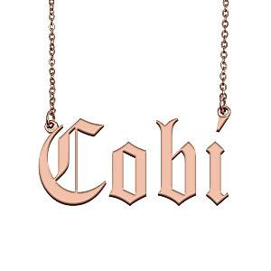 HUAN XUN Custom Initial Jewelry Personalized Name Necklace for Women Cobi