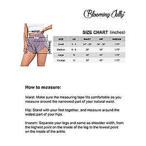 Blooming Jelly Womens Quick-Dry Running Shorts Sport Layer Elastic Waist Active Workout Shorts with Pockets 1.75" (Medium, Black)