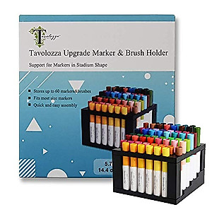 Tavolozza 60 Hole Multi-Level plastic Pencil & Brush Marker Organizer Holder Marker Organizer for Pens, Pencils, Brushes, Markers