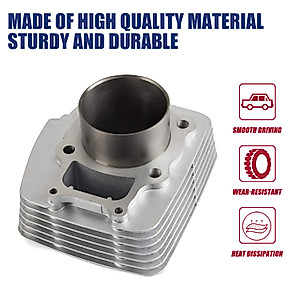 RANSOTO Cylinder Piston Gasket Top End Rebuild Kit Compatible with 2000-2006 Honda Rancher TRX350 Replace 12100-HN5-670 13010-HN5-671