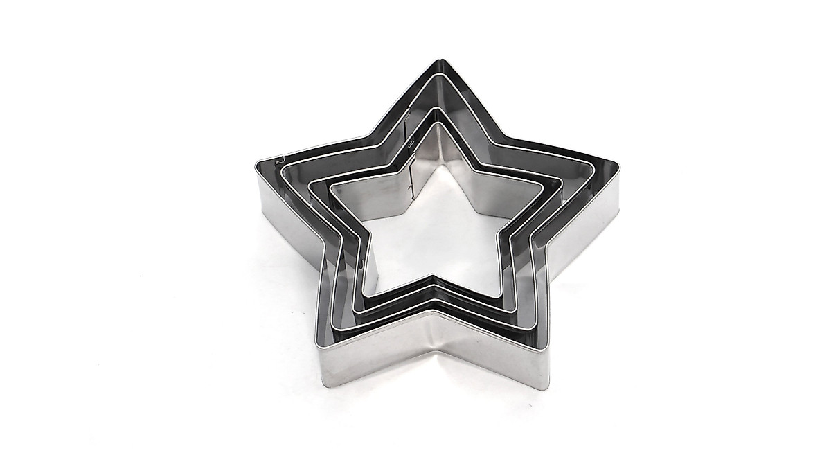 SurgeHai Star Cookie Cutter Set, 4-Piece Stainless Steel Stars Cutters ...