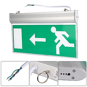 Emergency Exit Sign, Acrylic LED Exit Sign, Photoluminescent Exit Sign, Exit Sign with Emergency Lights for Hotel Shopping Malls Supermarkets Hospital