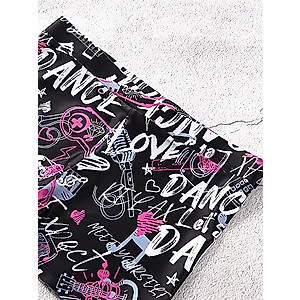 Hedmy Little Girls' Stretchy Dance Tumbling Athletic Gymnastics Shorts Booty Shorts Child Knickers Hot Pants Black Rose 2-3 Years